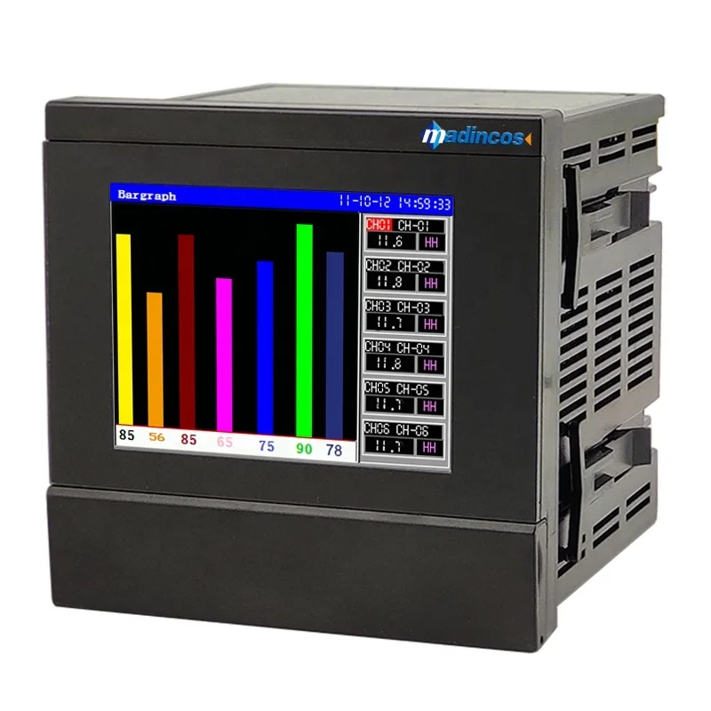 MPR800:Industrial Digital Multi 6 Channel 4-20ma+PT100+Thermocouple ...