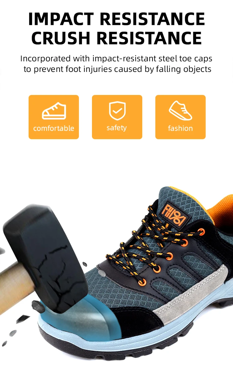 Fh1961 Factory Direct Price Anti Smash Anti-slip Safety Shoes Man With ...