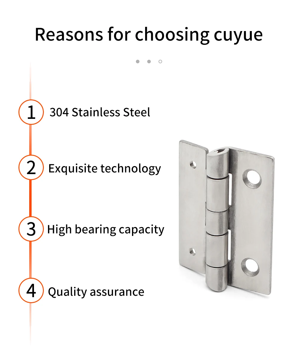 CL148 SUS Cast Industry Hinge Solid Mirror Polished Hinges Butt Hinges ...