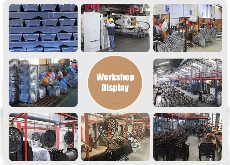 Furniture Dining Table Garden Square Die-cast Aluminum Chinese Outdoor ...