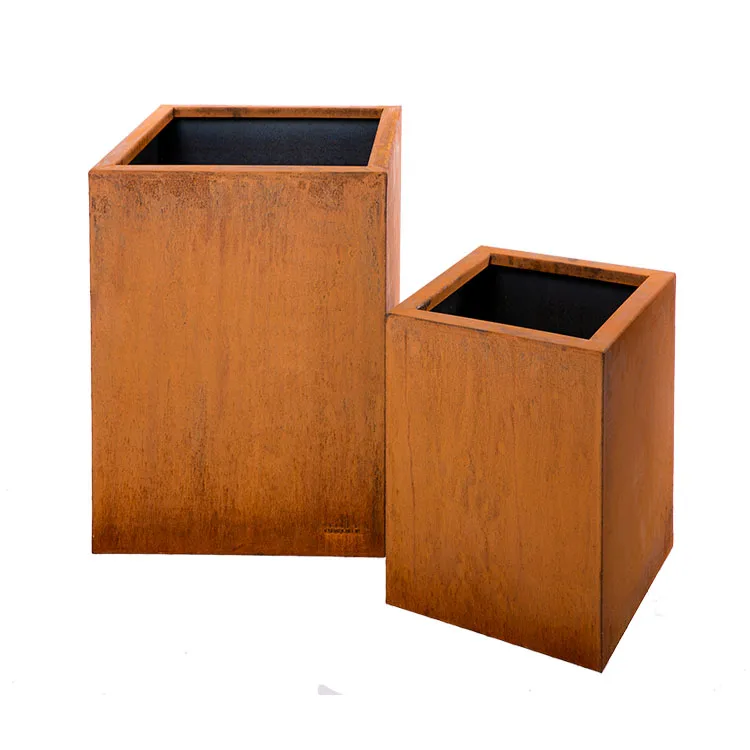 Corten Steel Planter Flower Pot Corten Steel Planter Boxes Corten Steel ...