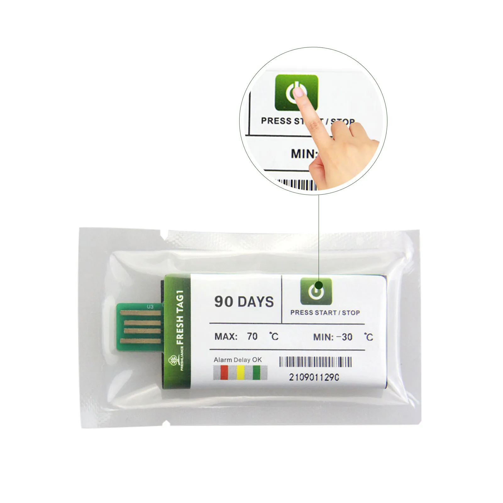 Single Use Usb Temperature Datalogger One Time Data Logger Mini Usb ...