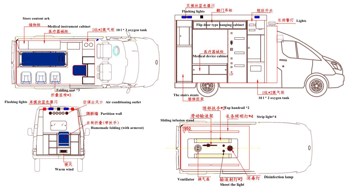 Sliding Door Ambulance Iveco 4x2 4x4 Petrol Medical Ambulance Iuc ...
