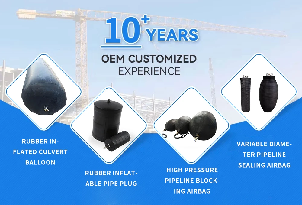 JT Rubber Inflatable High Pressure Pipeline Plugging Rubber Airbags ...