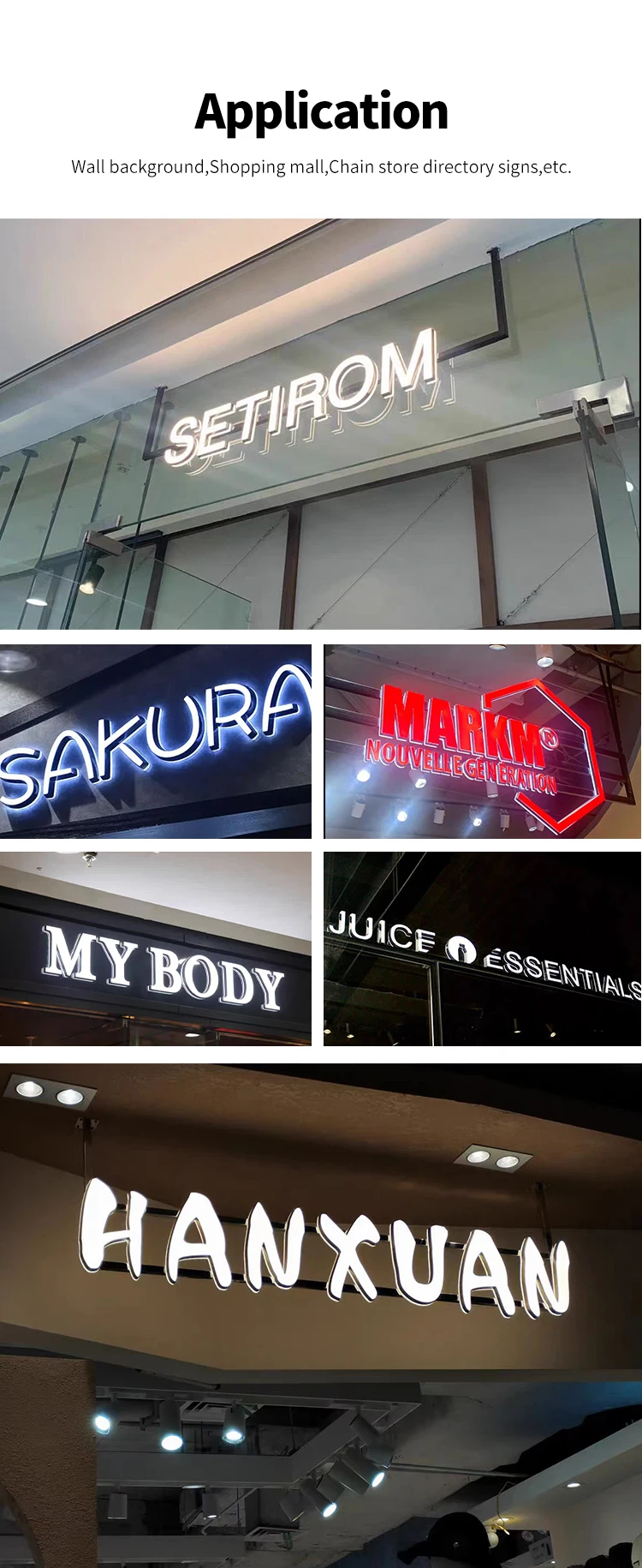 Led Desk Sign Reception Signage Stainless Steel Small Luminous Shop ...