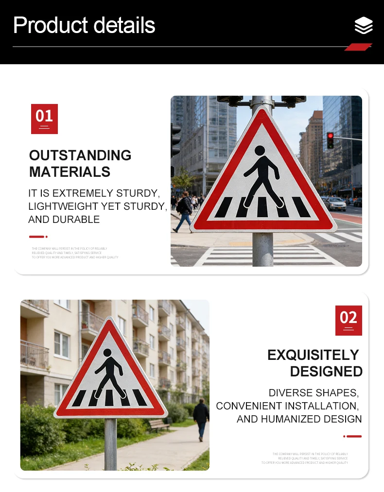 High Strength Reflective Pedestrian Warning Sign Outdoor Waterproof And ...