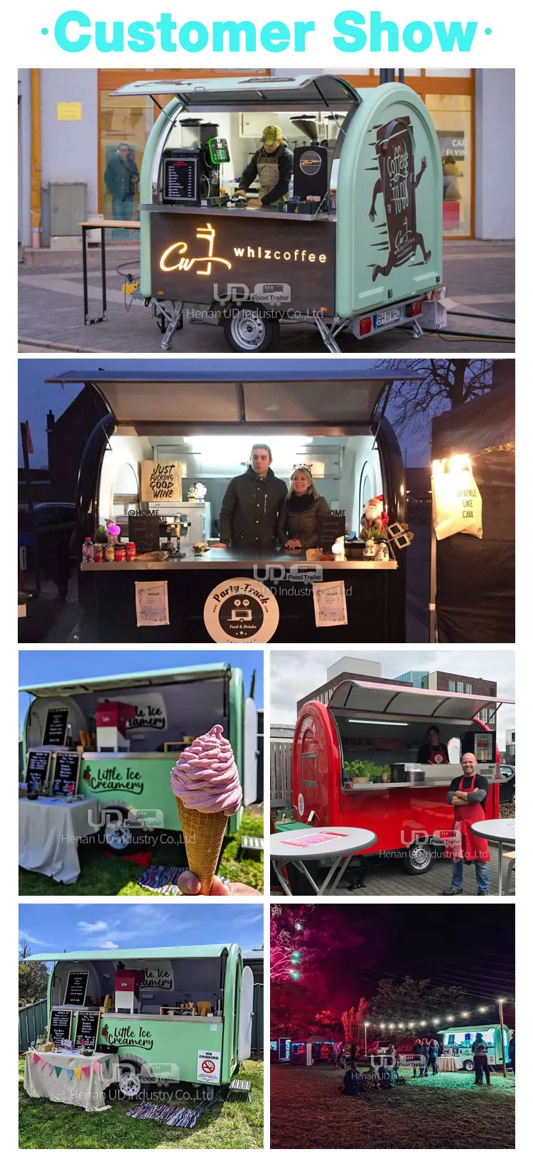 Hot Sale Catering Concession Trailer Hotdog Ice Cream Cart Fast Food ...