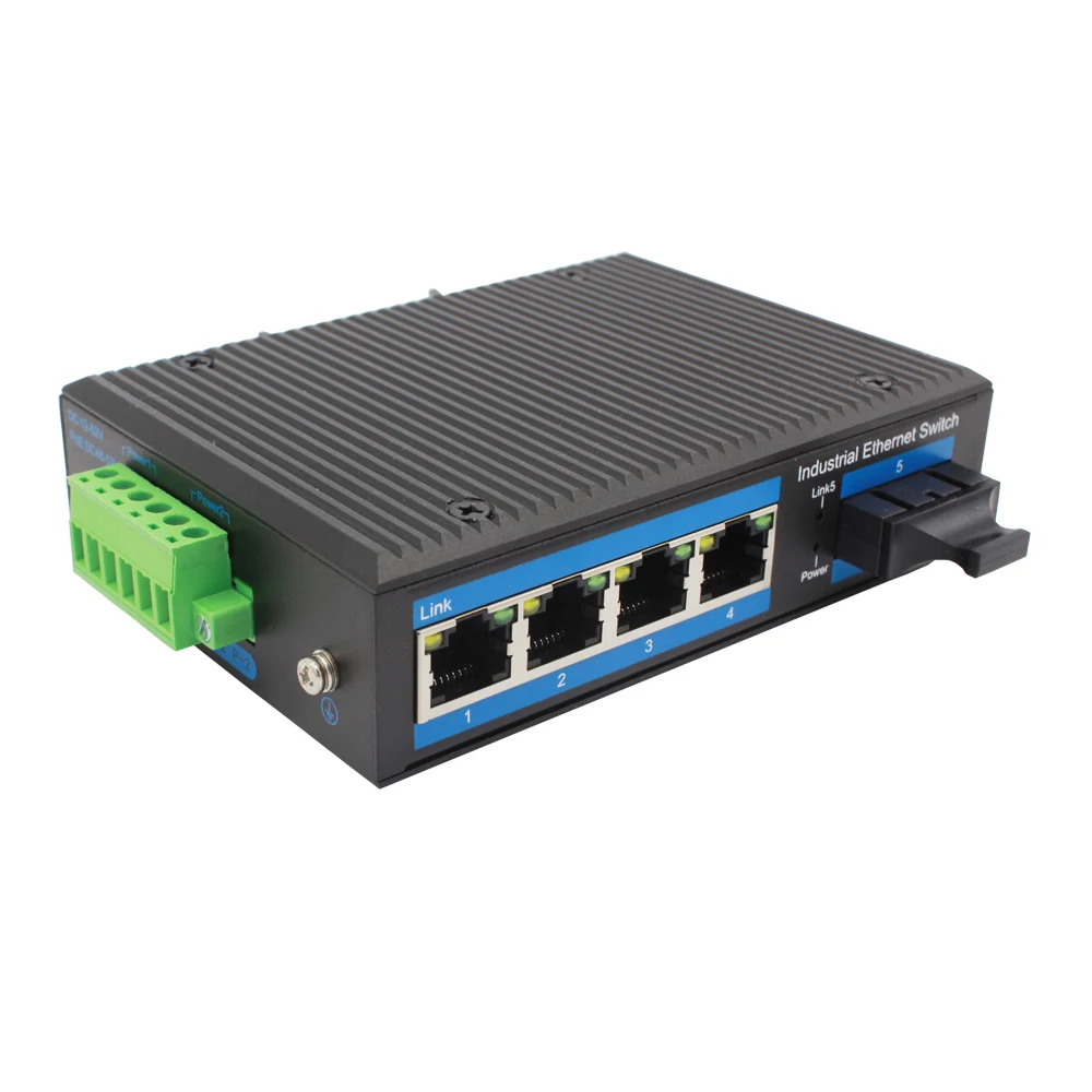 Unmanaged Industrial Fiber Ethernet Switch 4*10/100mbps Rj45 To 100mbps ...