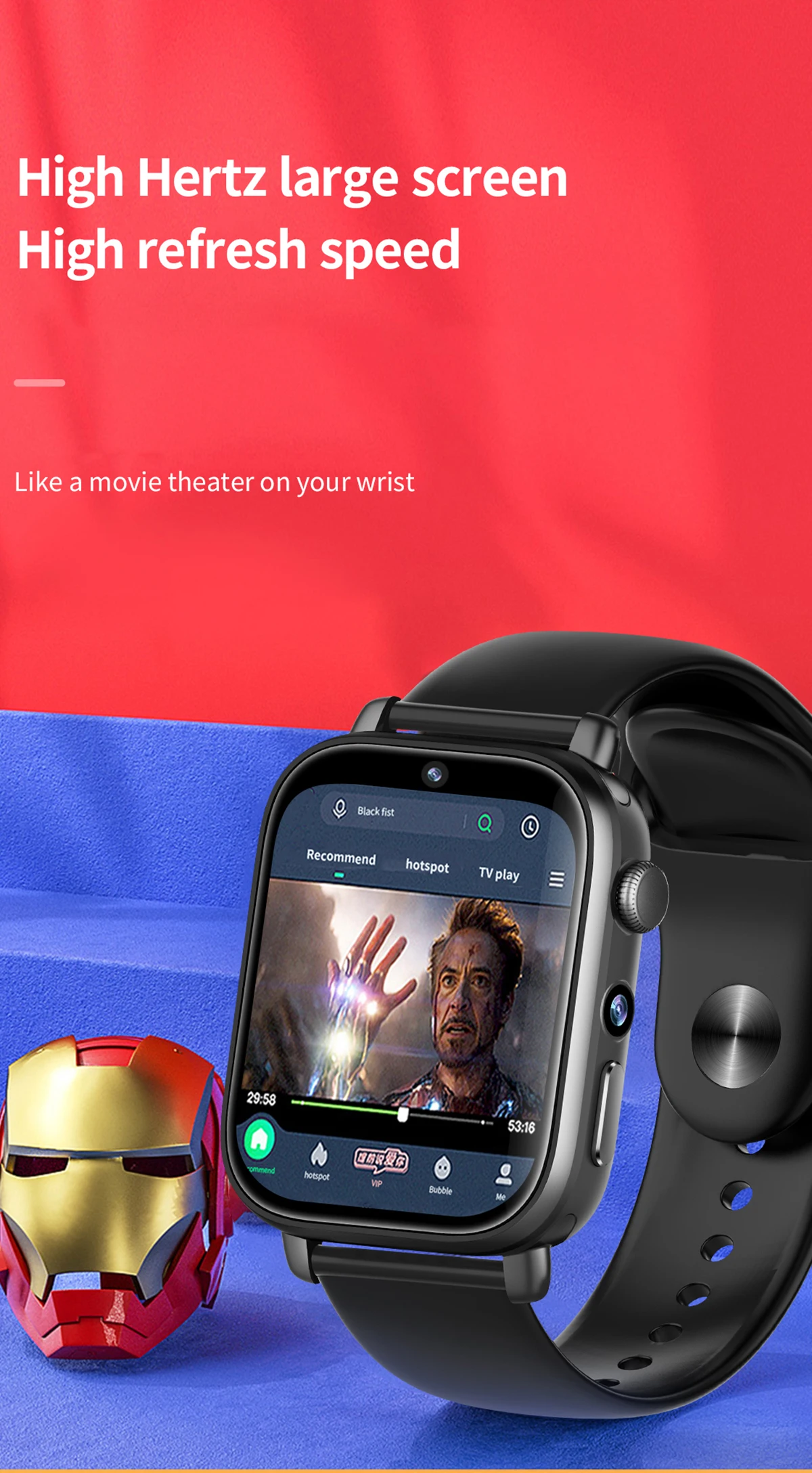 I1S Smart Watch - Unisex 1.9 Inch HD Screen GPS Smart Phone