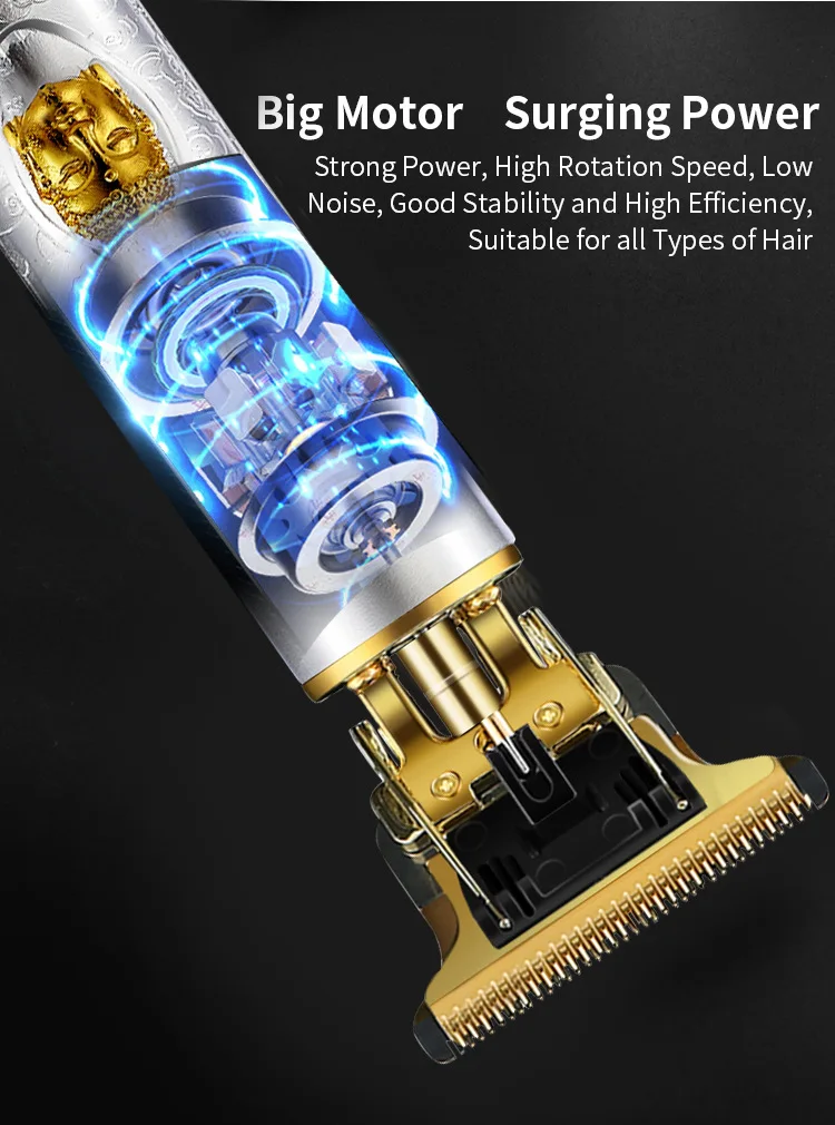 Strong Power Professional Barber Lithium Battery Hair Cut Machine Cordless Trimmer Electric Hair ...