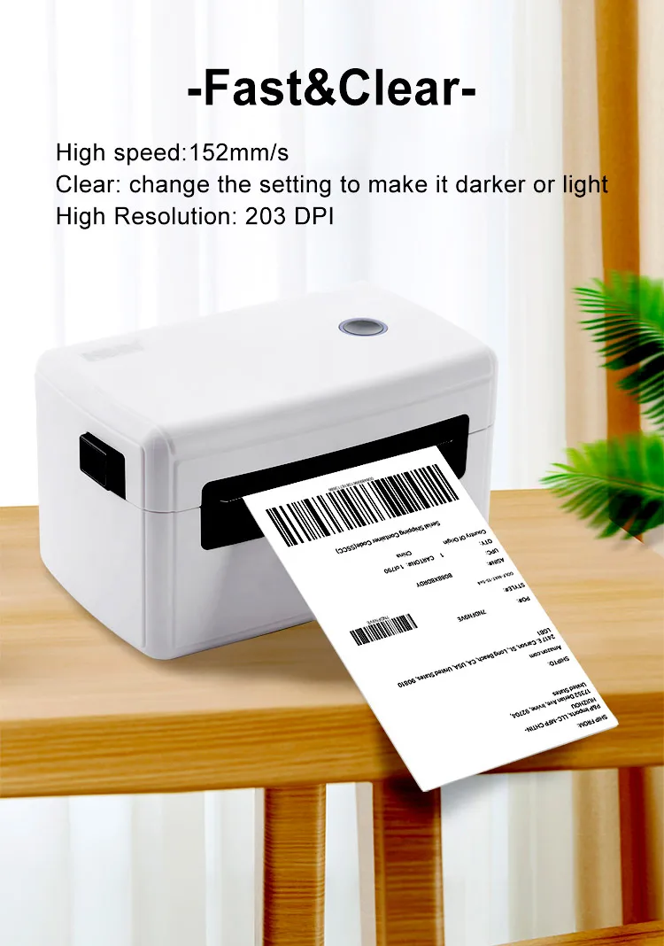 thermal shipping label printer 4 inch Thermal Printer support both ...