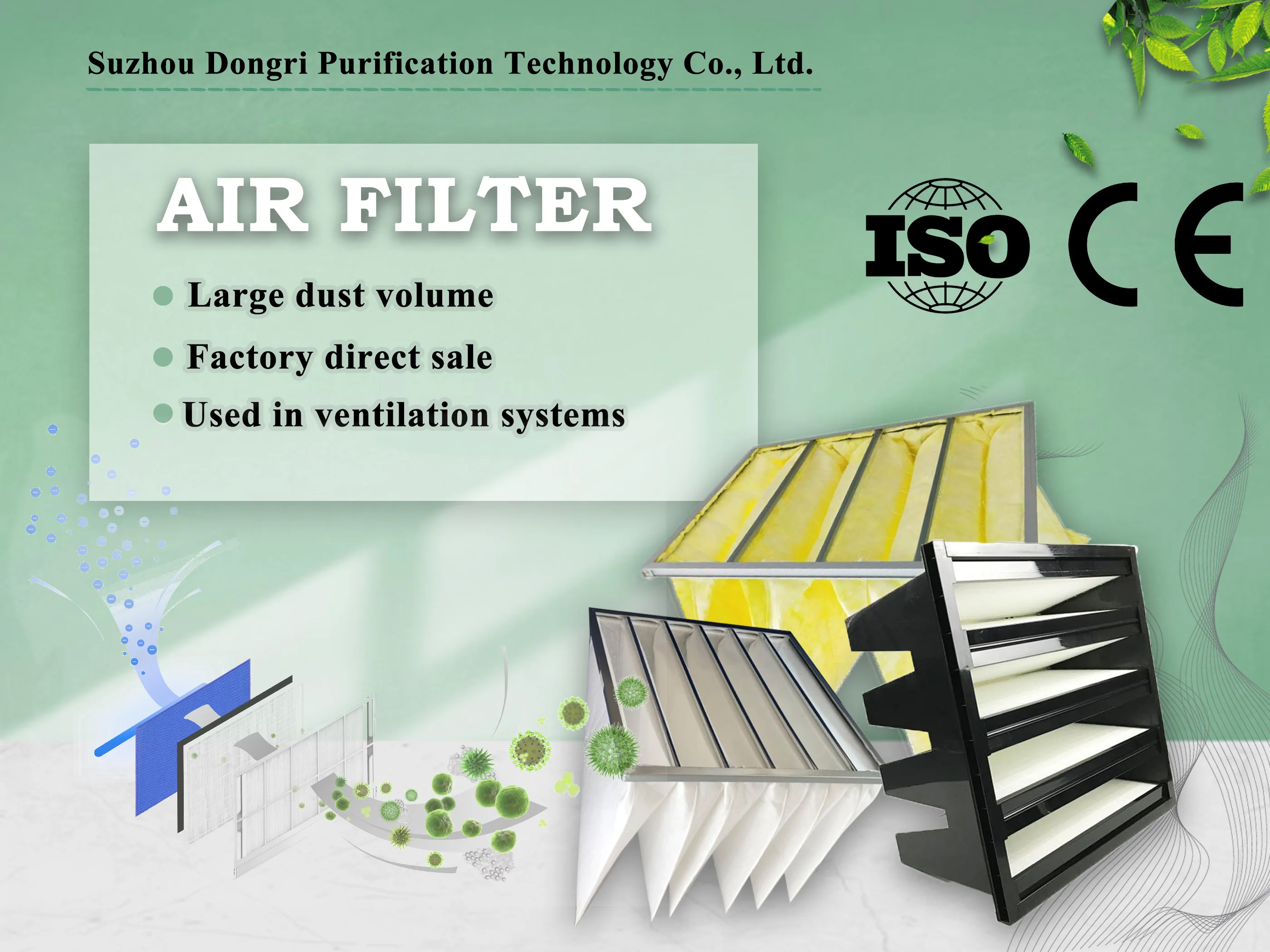 Hot Sell F5 F6 F7 F8 F9 Medium High Efficiency Pocket Filter For Clean ...