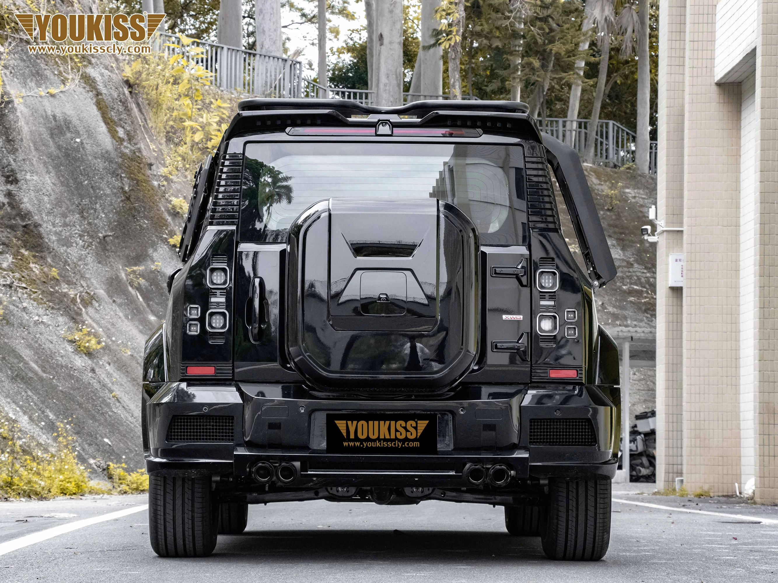 YOUKISS Star Defender Wide Body Kit Tail Lights Hood Bumpers Grille ...