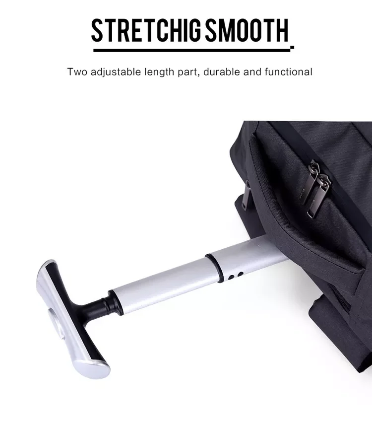 Aoking 50l Usb Men Business Travel Wheeled Backpack Trolley Wheel Rolling Backpack Luggage With ...