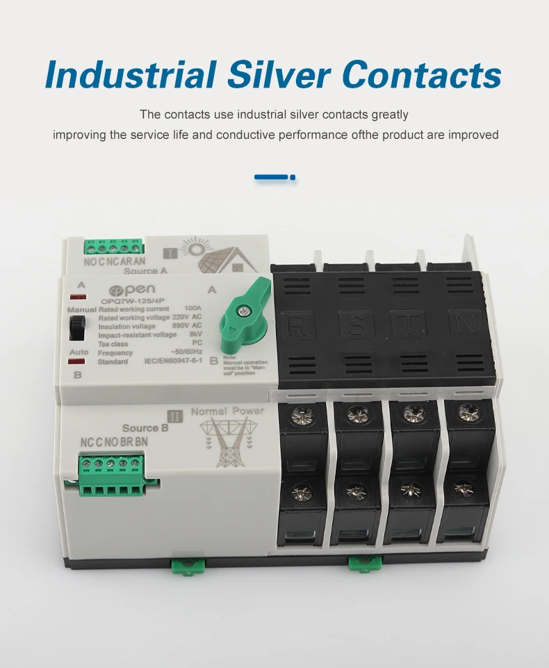 Single Phase Din Rail ATS for PV - Reliable Power Transfer