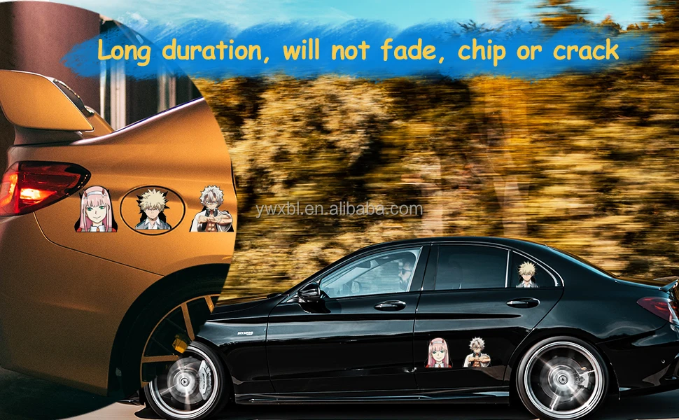 1000 Designs Waterproof Demon Slayer Changing Flips Cartoon Decals ...