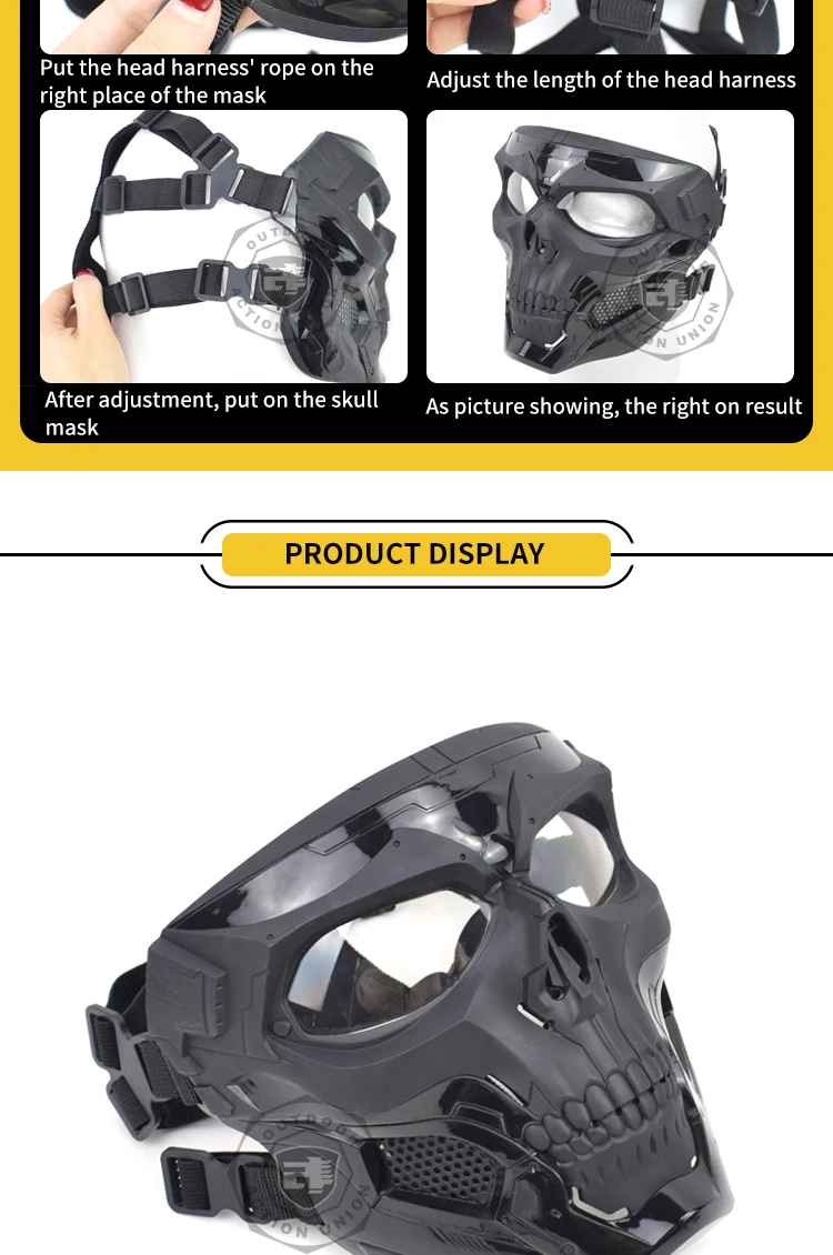 ActionUnion Skeleton Ghost Mask Messenger Full Face Tactical Protective ...