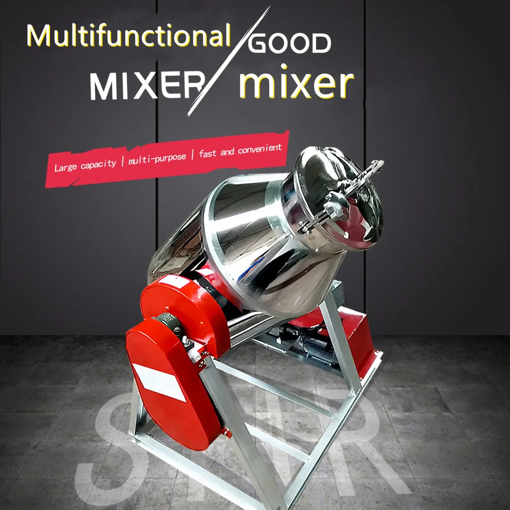 Dry Powder Granule Drum Mixer 100KG 200KG Plastic Mixing Powder Mixer ...