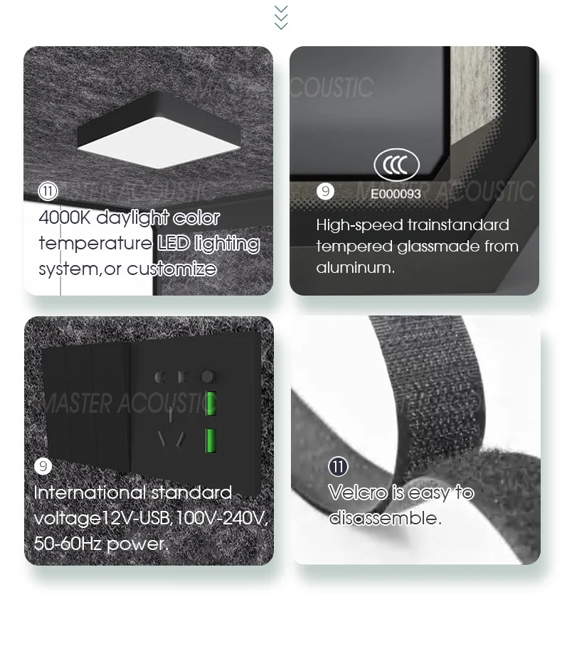 Master Acoustic Booth Modular Easy Install Soundproof Vocal Booth Noise ...