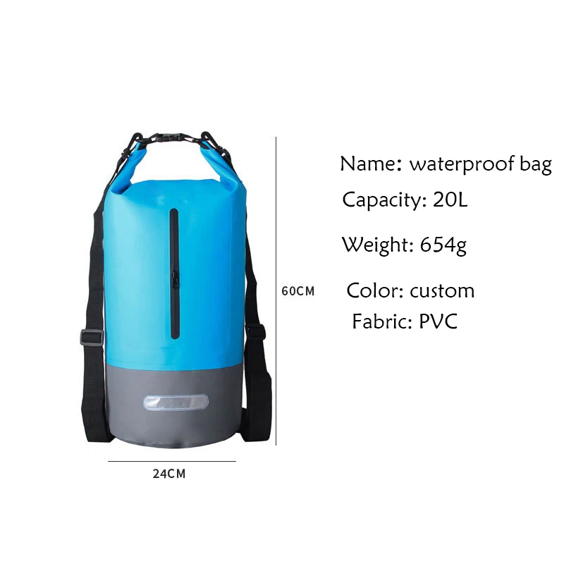 Pvc Mesh Waterproof Bag Drifting Swim Bag Beach Waterproof Bucket Bag ...