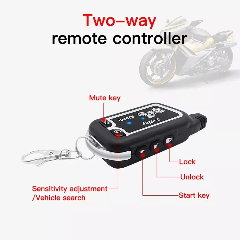 Universal Vibration Remote Control Two Way Motorcycle Alarm Security ...
