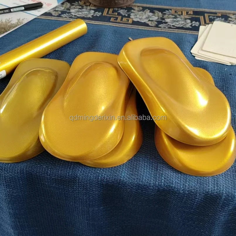 Popular High Gloss Chrome Gold /Golden Color Electrostatic Coating ...