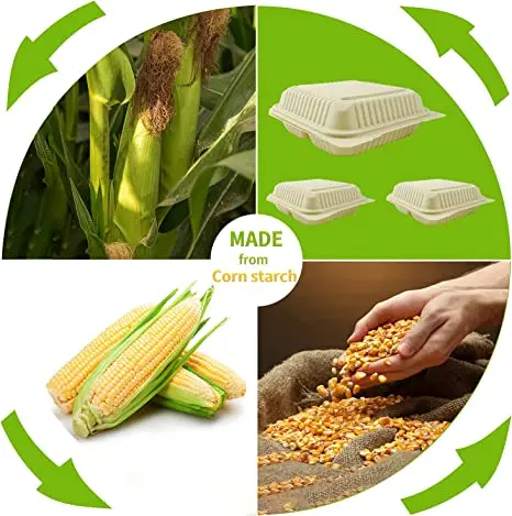 Eco Friendly Biodegradable Disposable Cornstarch Corn Starch Plastic ...