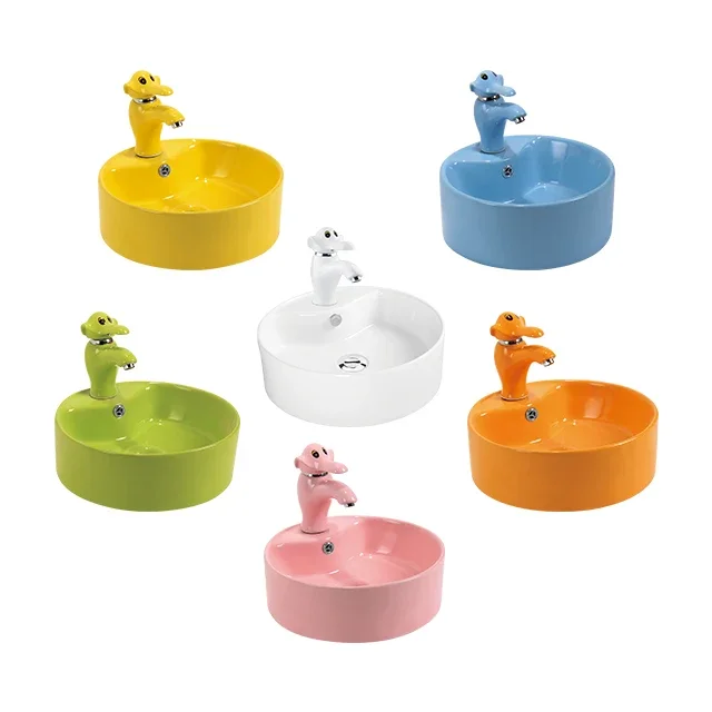 Kid's Bathroom Wc Sink - Colorful Wash Basin for Children