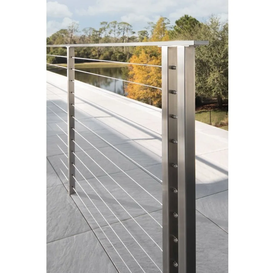 Horizontal Cable Railing System deck Safety systems with handrail ...