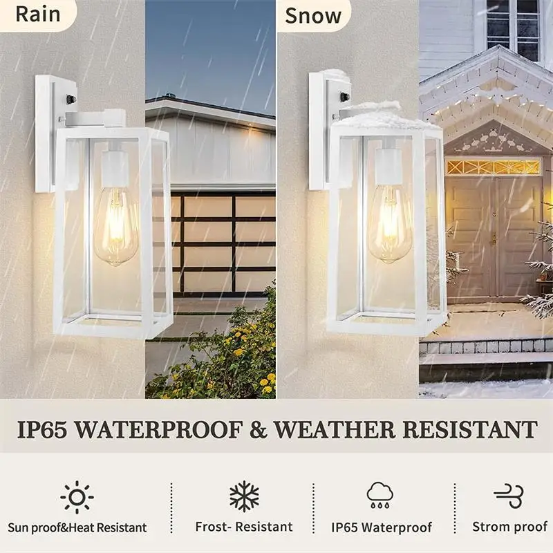 E26 Photocell Sensor Porch Waterproof Outdoor Light Fixtures Wall Mount ...