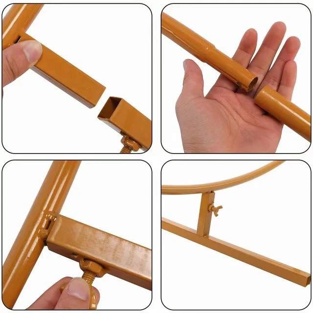 Customizable Golden Garden Wedding Balloon Arch Hoop Stand - Oem