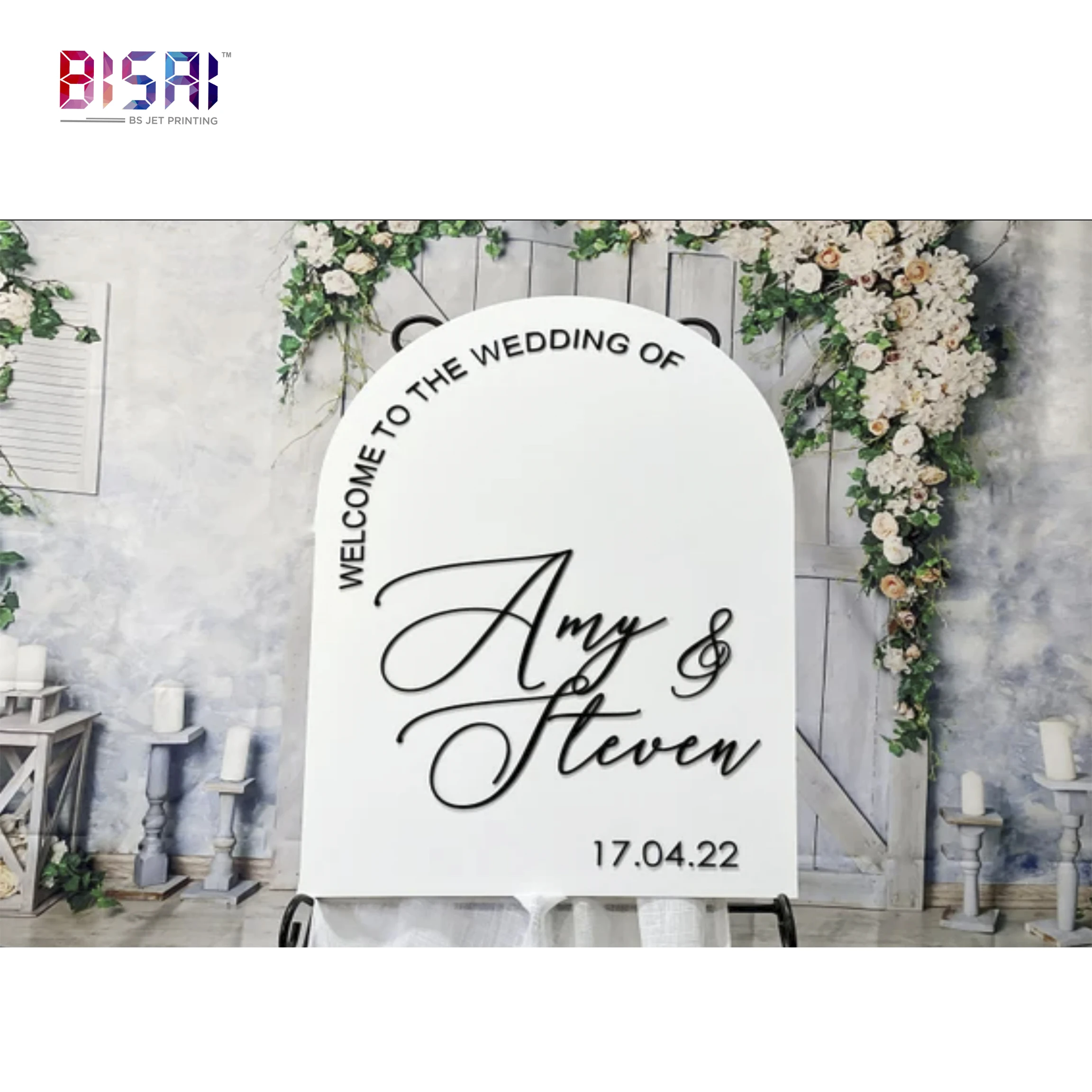 High Quality Frosted bar Arch Sign Custom Wedding Party clear Acrylic ...