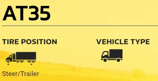 Austone Long Haul Steer And Trailer Truck Tire At35 Four Zigzag Main ...