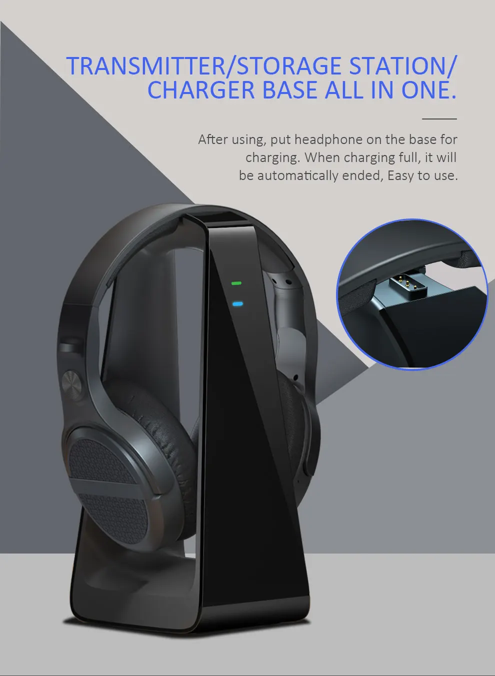 Zfx Rf Headphone 2.4g Wireless Headset Headphones For Tv With Optical ...