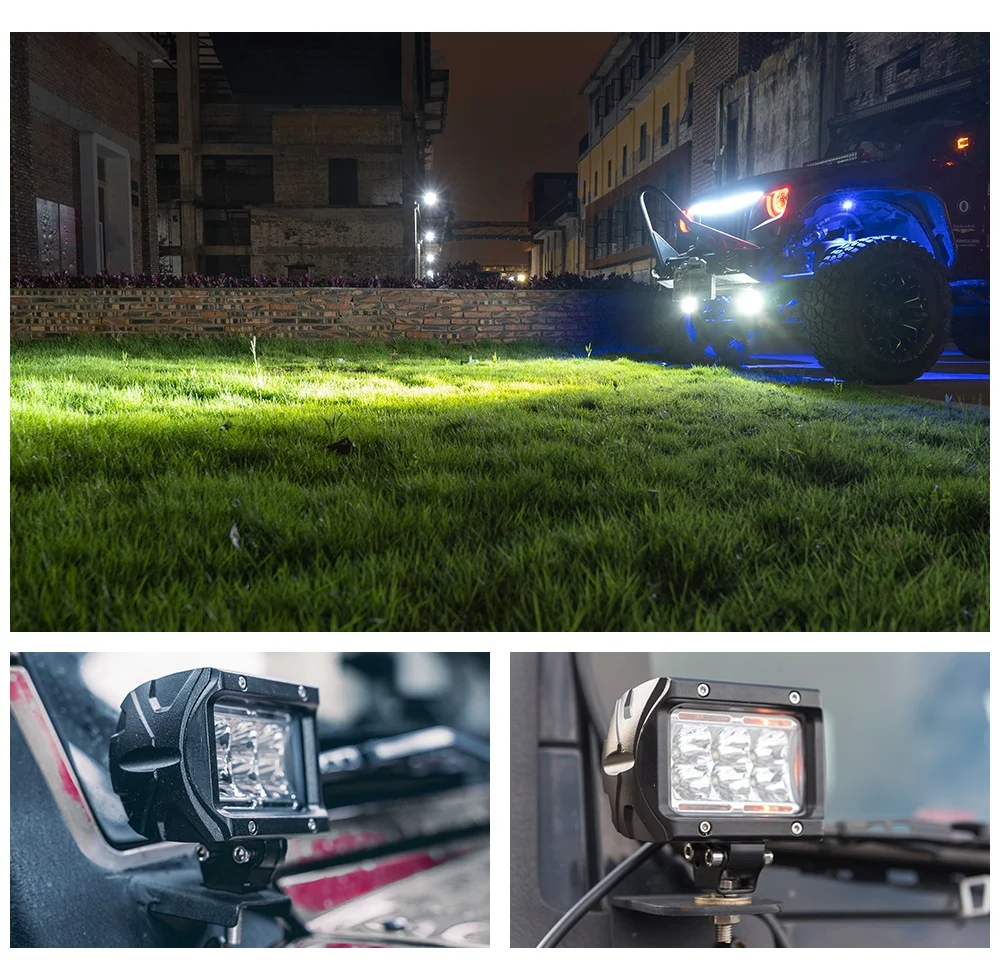 Car Led Work Light Bar Unlimited-go K1 4" 18w Led Flood Work Lamp With ...