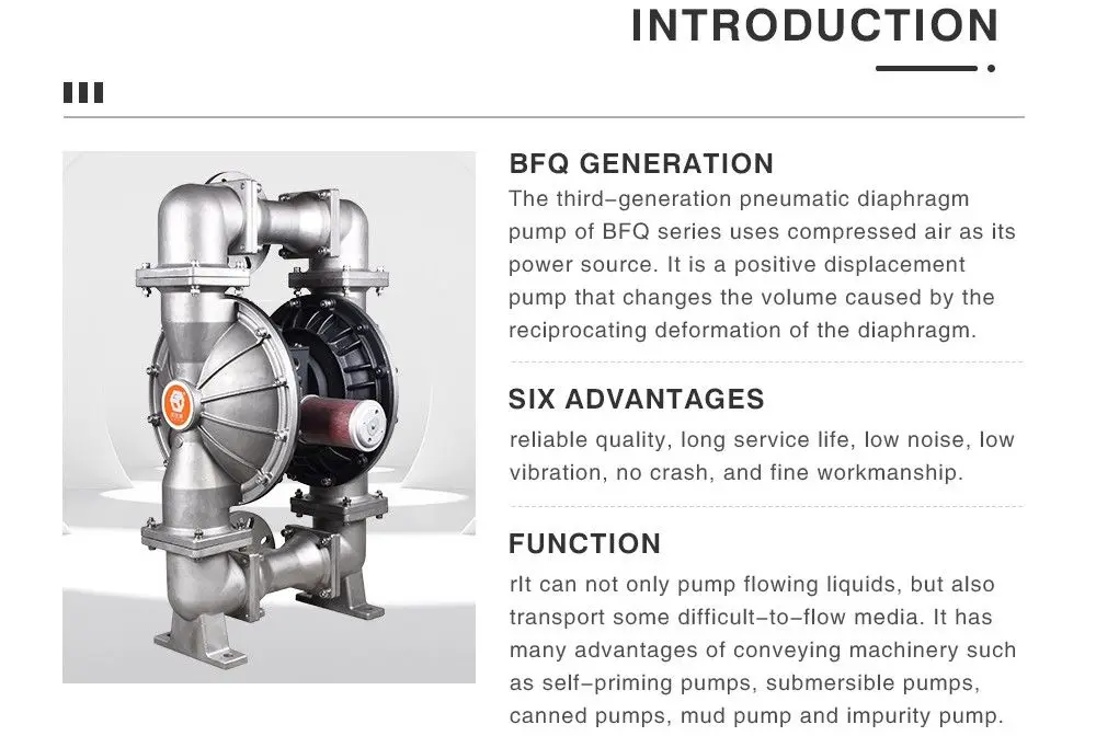 BFQ-80P Pneumatic Diaphragm Pump_BFQ_Air Operated Double Diaphragm ...
