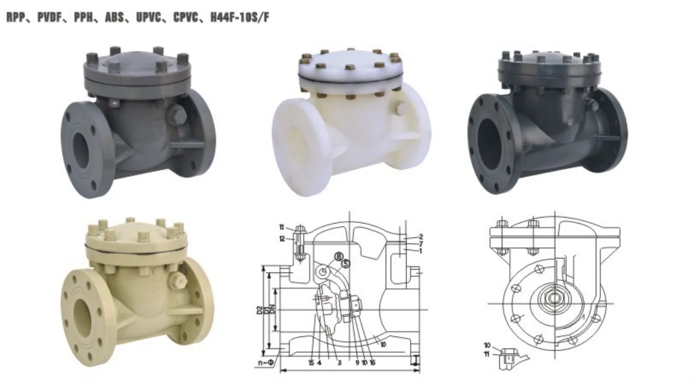UPVC CPVC PVC No Return Plastic 4 Inch 3 Inch Pic Check Valve
