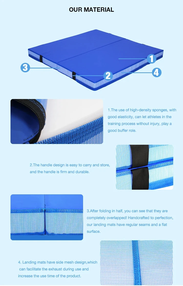 Extra Thick Foldng Custom Foam Indoor Safety Tumbling Landing Mat - Buy ...
