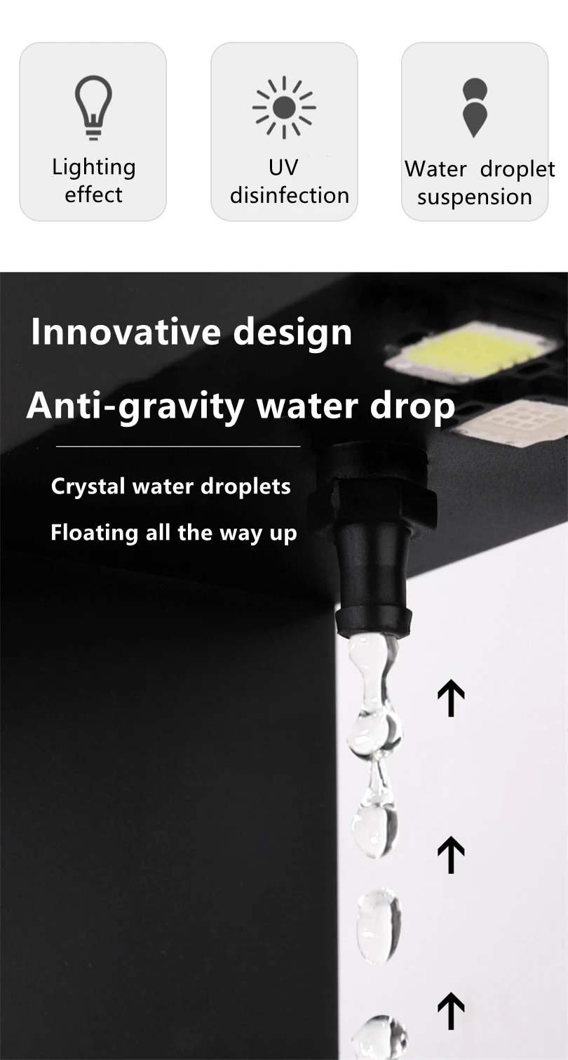 Crystal Anti-Gravity Levitating UV Lamp for Air Purification