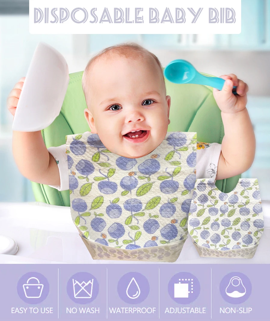 Truly Baby Bibs Non Woven Cute Useful Baby Item Disposable Printed ...