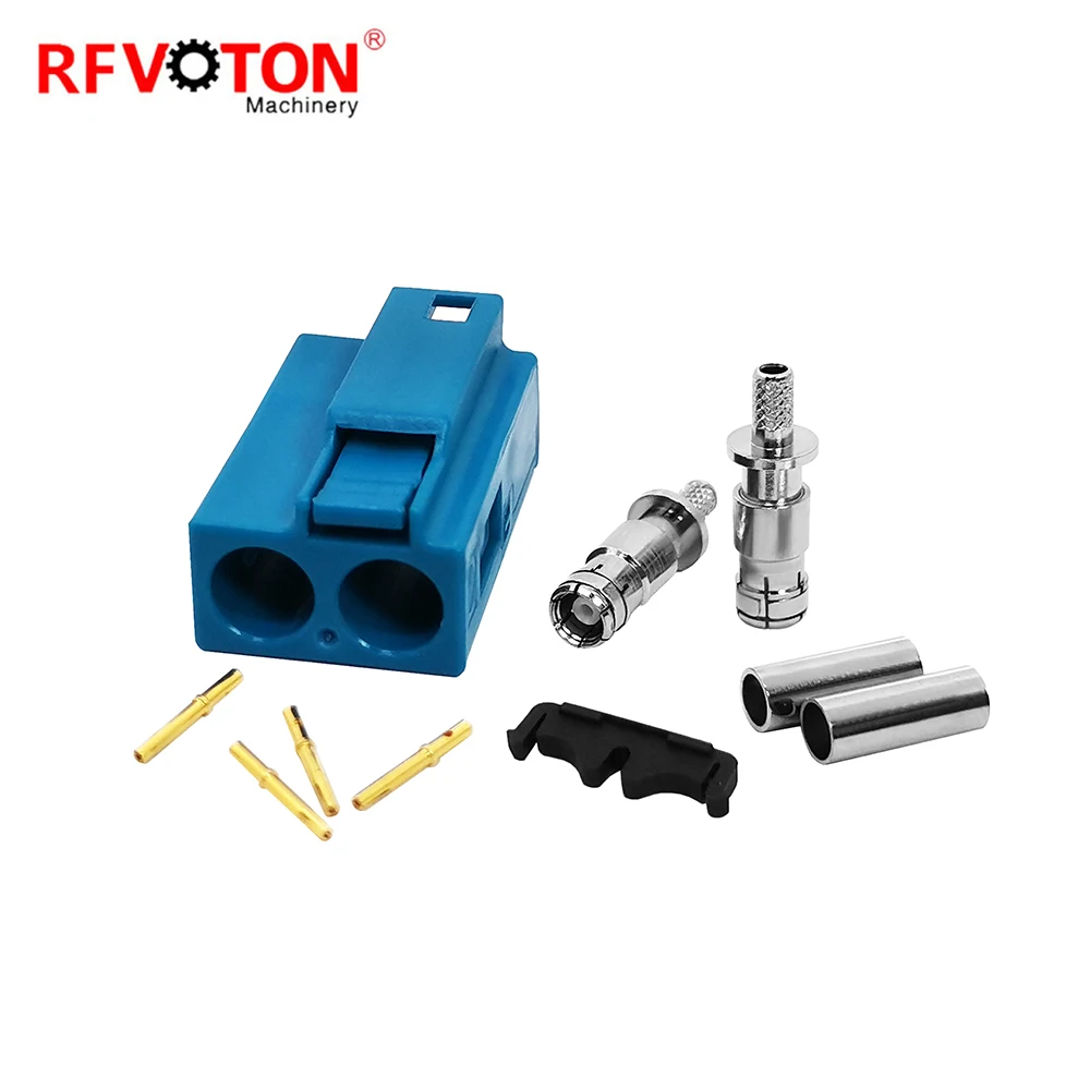 Fakra Z Double Dual Male Plug RG174 RG316 Coaxial RF Cable Connector ...