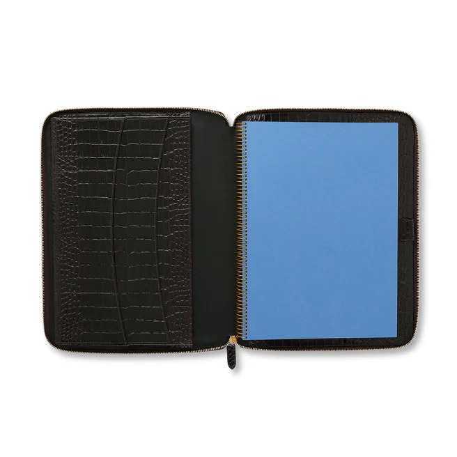 A4 Size Writing Pad Business Presentation Folder Portfolio Crocodile ...