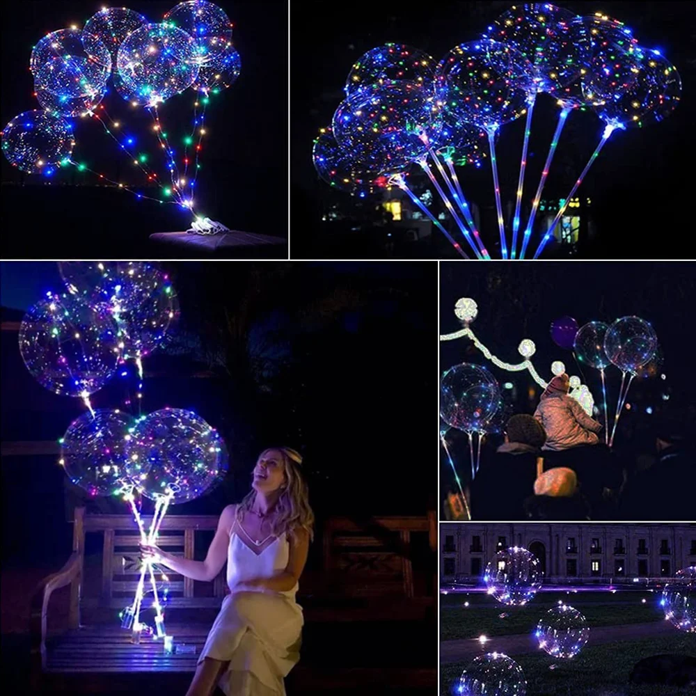 Cartoon Led Party Bobo Balloon Set Cheap PVC DIY Party Decoration for ...