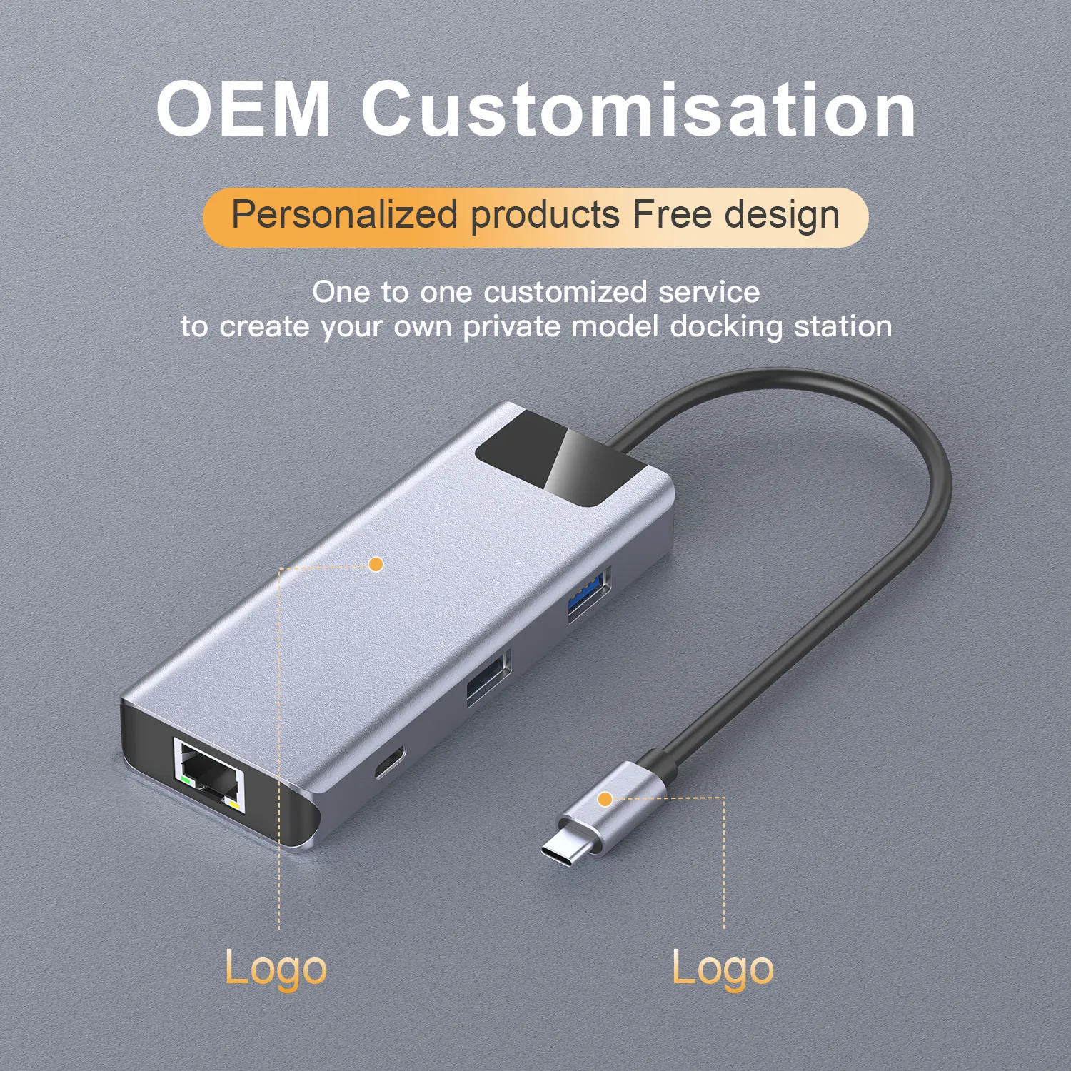 Factory Private Custom Oem Multiport Type-c Docking Station 4 5 6 7 8 ...