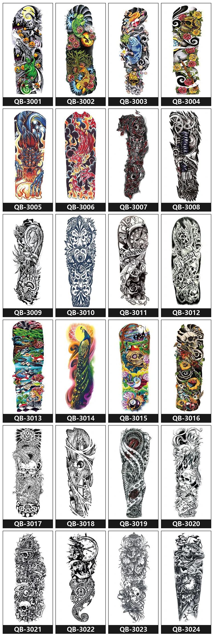 Wholesale Temporary Tattoo Factory Cool Men Women Waterproof Temporary ...