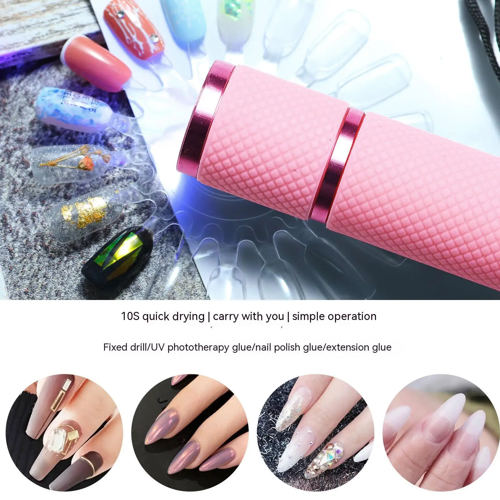Oem Odm Mini Flashlight Nail Uv Gel Polish Lamp Light Portable Mini Uv Press Lamp For Nails ...
