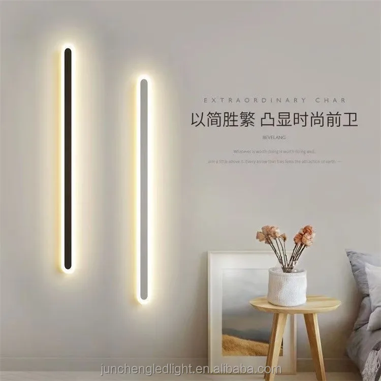 LED Long Strip Linear Wall Lamp - Modern Tricolor Lighting