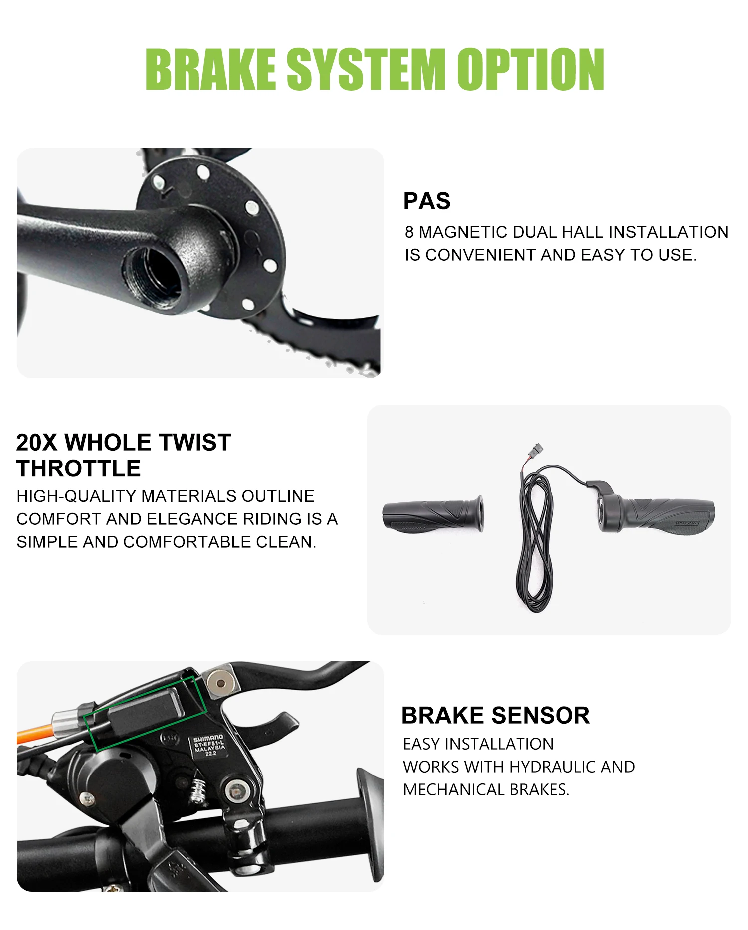 GreenPedel 3000W Electric Bike Conversion Kit LCD Display 72V Rear High ...