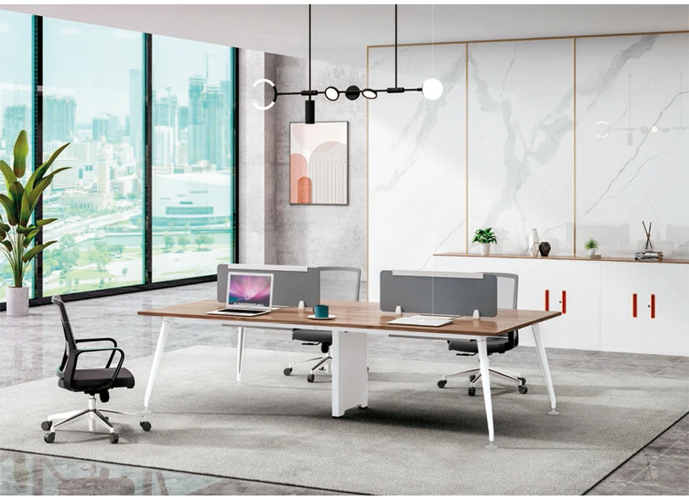 Simple Modern Wooden Combination Workstation Staff Table| Alibaba.com