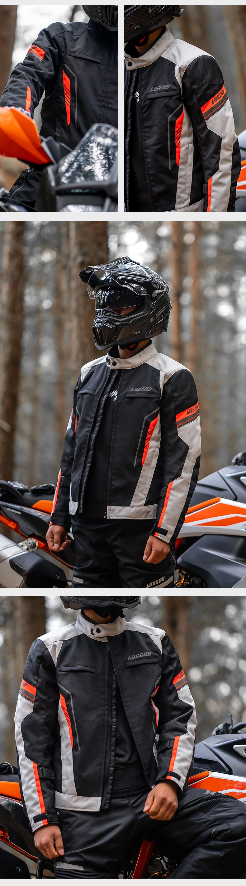 Lyschy Motorcycle Riding Suit Large Size Off-road Racing Suit Winter ...